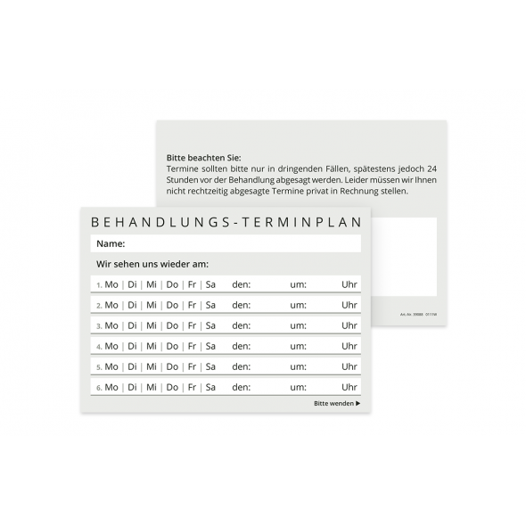 Terminzettel mit extra großer Bedruckung, 500 Blatt | MediStore Star ...